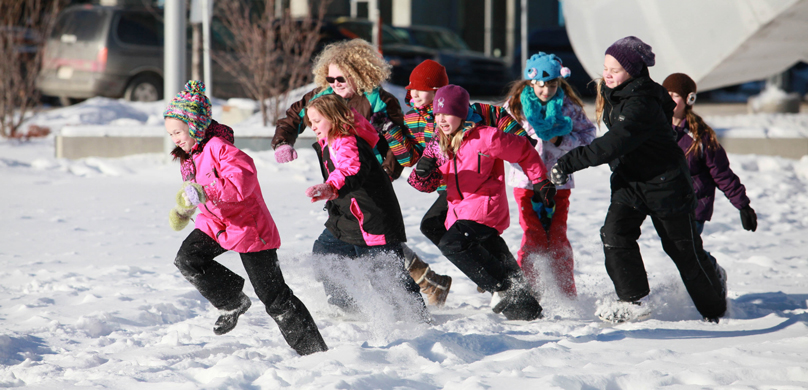 Cold Weather Days - Buffalo Rubbing Stone School